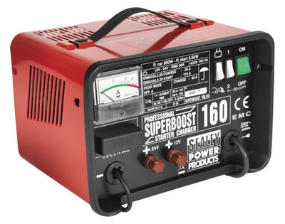 Sealey Starter/Charger 160/30Amp 12/24V 230V SUPERBOOST160