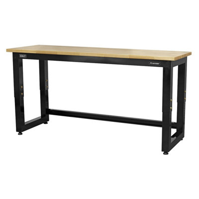 Sealey Steel Adjustable Workbench with Wooden Worktop 1830mm - Heavy ...
