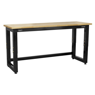 Sealey Steel Adjustable Workbench with Wooden Worktop 1830mm - Heavy ...