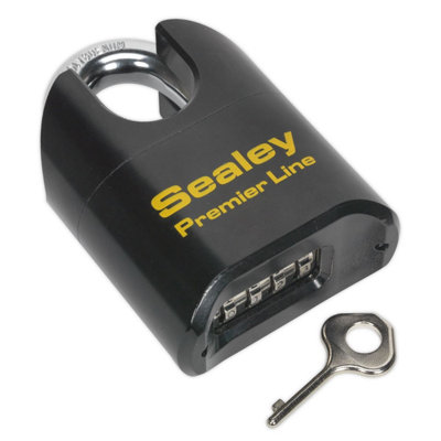 Sealey Steel Body Combination Padlock Shrouded Shackle Heavy Duty 62mm ...