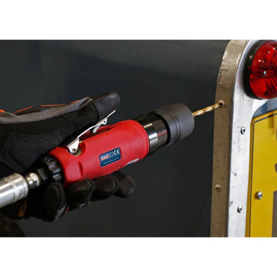Sealey Straight Air Drill With Keyless Chuck 10mm 2500rpm - Red/Black ...