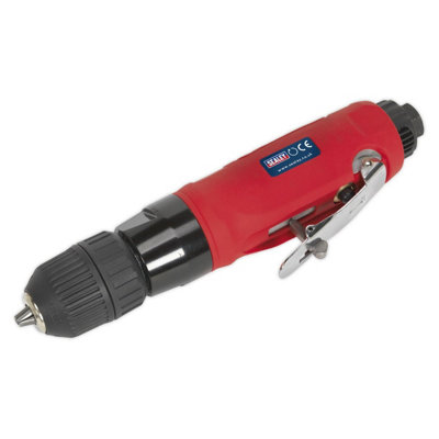 Sealey Straight Air Drill With Keyless Chuck 10mm 2500rpm - Red/Black ...