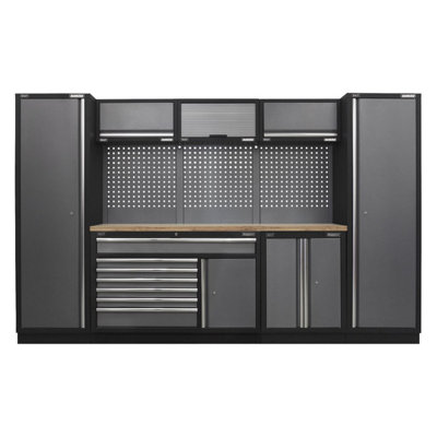 Sealey Superline Pro 3.24m Tool Storage System Pressed Wood Worktop ...