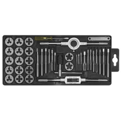 Sealey Tap & Die Set 40pc Split Dies - Metric AK301