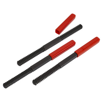 Sealey Thread Restoring File Set With Reversible Vinyl Grip 3 Pieces AK313