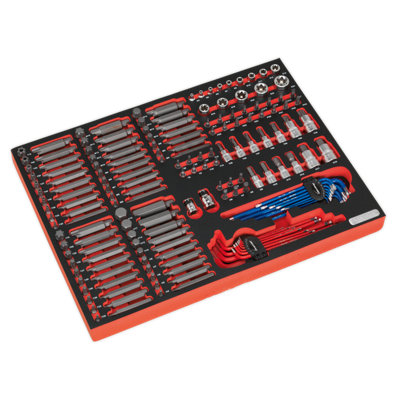 Sealey Tool Tray With Specialised Bits & Sockets 177 Pieces ...