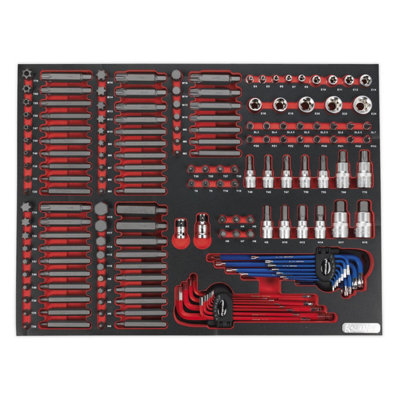 Sealey Tool Tray With Specialised Bits & Sockets 177 Pieces ...