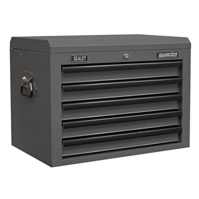 Sealey Topchest 5 Drawer with Ball-Bearing Slides - Grey/Black AP26059TG
