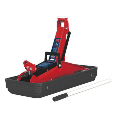 Sealey Trolley Jack 2 Tonne Short Chassis with Storage Case 1100CXD