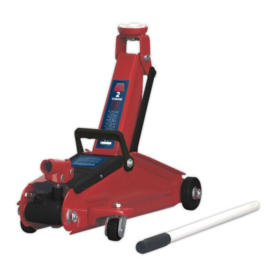 Sealey Trolley Jack 2 Tonne Short Chassis with Storage Case 1100CXD