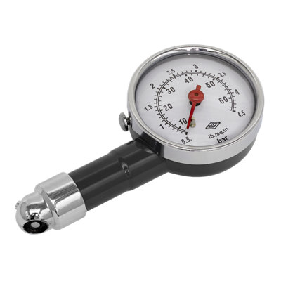 Sealey Tyre Pressure Gauge Dial Type With Metal Body TUV/GS Approved ...