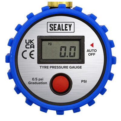 Sealey Tyre Pressure Gauge Digital With Leader Hose & Quick Release TST ...