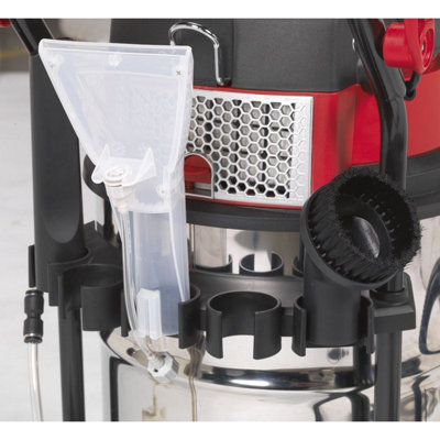 Sealey Valet Machine Wet & Dry With Two Fixed Wheels 30L Stainless Bin ...