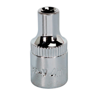 Sealey WallDrive Socket 4mm 1/4" Square Drive Fully Polished Finish ...