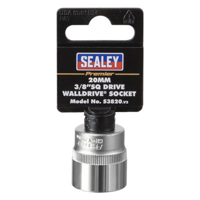 Sealey WallDrive Socket Tool 20mm 3/8" Square Drive Chrome Vanadium ...