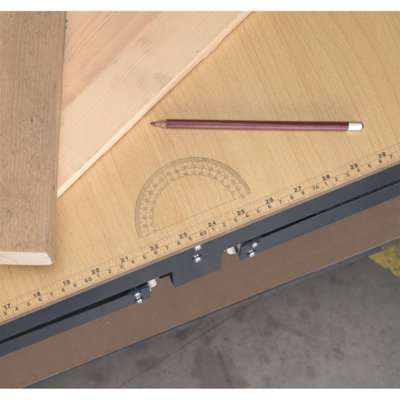 Sealey Workbench With Two Half Drawers 1205 x 600mm MDF - Black AP12600