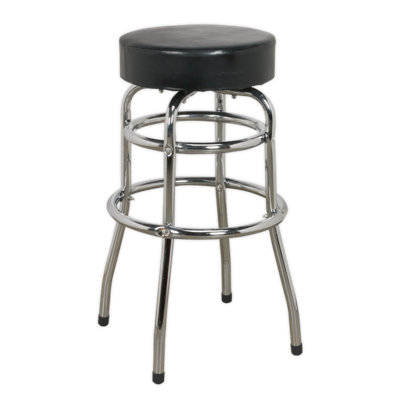 Sealey Workshop Stool With Swivel Seat 4-Legged Heavy Duty Height 750mm ...