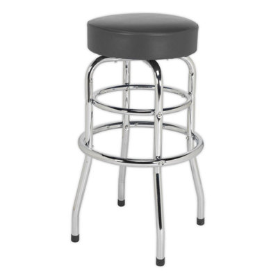 Sealey Workshop Stool With Swivel Seat 4-Legged Heavy Duty Height 750mm ...