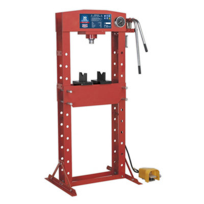 Sealey Yk309Fah Air/Hydraulic Press 30Tonne Floor Type With Foot Pedal