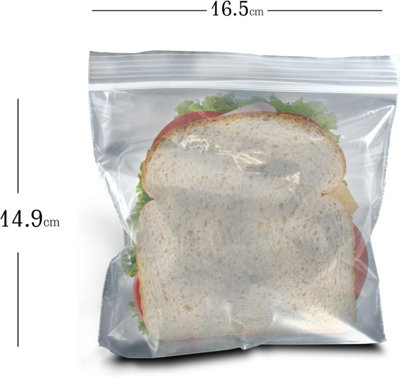 Sealpro Plastic Zip Seal Food Storage Bags Sandwich Size, pack of 50