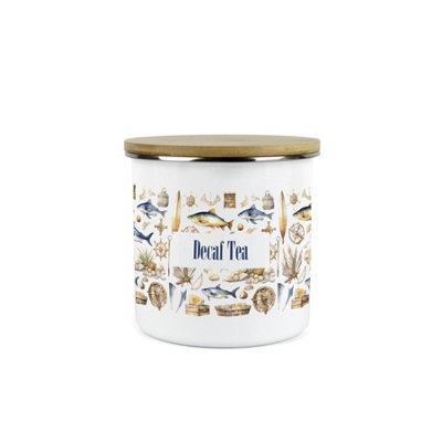 Seaside Maritime Decaf Tea Canister - Sailing Fishing Coastal Gift ...
