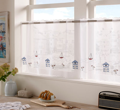 Seaside Voile Cafe Panel 150cm x 60cm (60" x 24")
