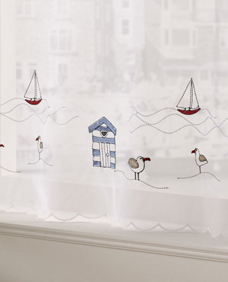 Seaside Voile Cafe Panel 150cm x 60cm (60" x 24")