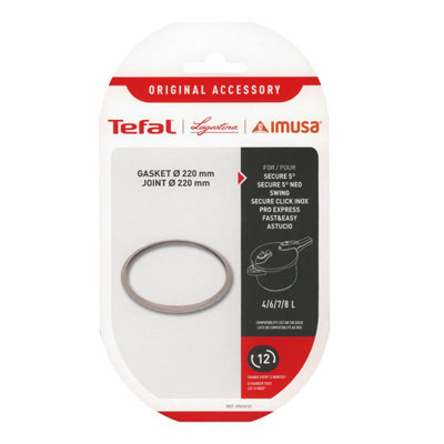 SEB, Tefal, Moulinex 4L, 6L, 7L, 8L 220mm Pressure Cooker Seal (X9010101)