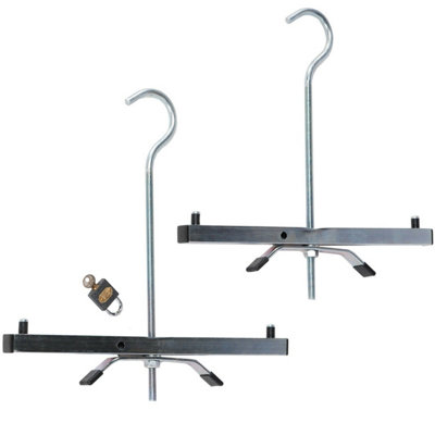Secure 2 Pack Roof Rack Ladder Clamps - Lockable and Heavy-Duty Brackets for Cars and Vans