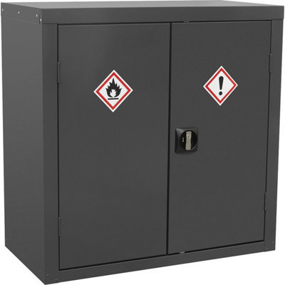 Secure CoSHH Substance Cabinet with Two Doors and 2-Point Lock - 900mm ...