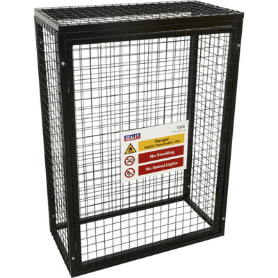 Secure Outdoor Gas Cylinder Storage Cage for Safety and Durability