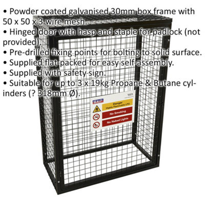 Secure Outdoor Gas Cylinder Storage Cage for Safety and Durability