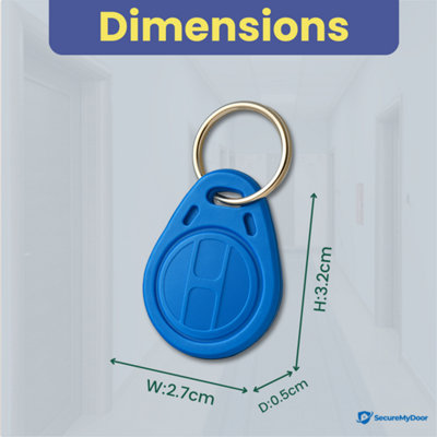 SecureMyDoor - 30x RFID Proximity Fobs in Blue - Token - Fob - Tag ...