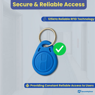 SecureMyDoor - 30x RFID Proximity Fobs in Blue - Token - Fob - Tag ...