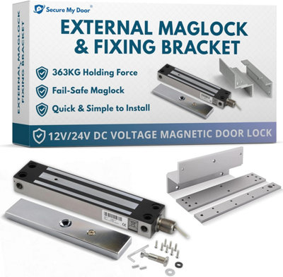 SecureMyDoor IP67 External Weatherproof Maglock with Z & L Fixing ...