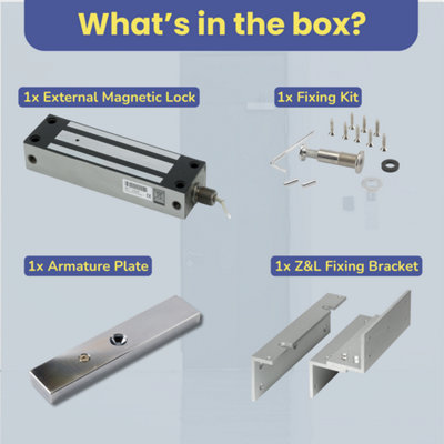 SecureMyDoor IP67 External Weatherproof Maglock with Z & L Fixing ...