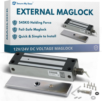 SecureMyDoor IP67 Weather Resistant External Magnetic Lock - Fail Safe ...