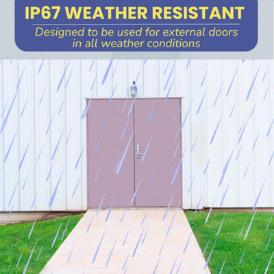 SECUREMYDOOR IP67 WEATHER RESISTANT EXTERNAL MAGNETIC LOCK - FAIL SAFE ...