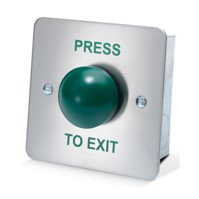 SecureMyDoor - Press To Exit Green Dome Button Push Door Release Switch ...