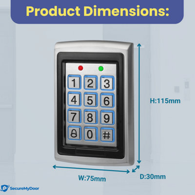 SecureMyDoor - Proximity Digital Keypad for Door Entry System - with ...