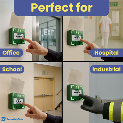 SecureMyDoor - Resettable Call Point Emergency Exit Door Lock Release ...