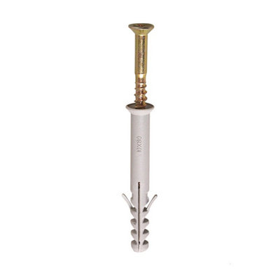 Securfix Frame Fixings (Pack of 10) Gold/White (100mm x 10mm)