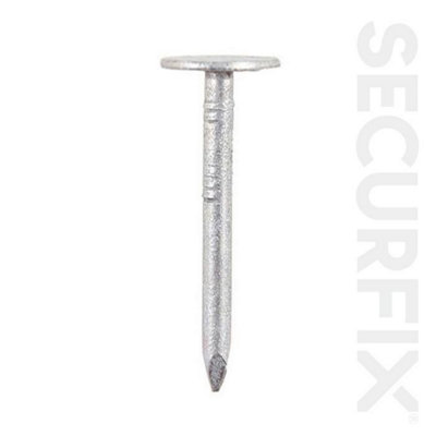 Securfix Trade Pack Galvanised Flat Clout Nails Silver (13mm x 3mm ...