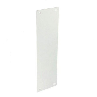 Securit Aluminium Finger Plate White (30cm) | DIY at B&Q