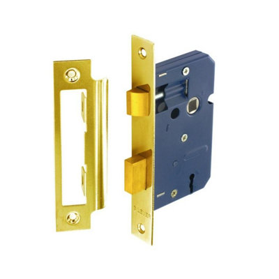 Securit Br Plated Sash Lock Gold (63mm) | DIY at B&Q
