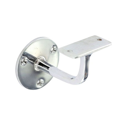 Securit Chrome Handrail Bracket Silver (One Size) | DIY at B&Q