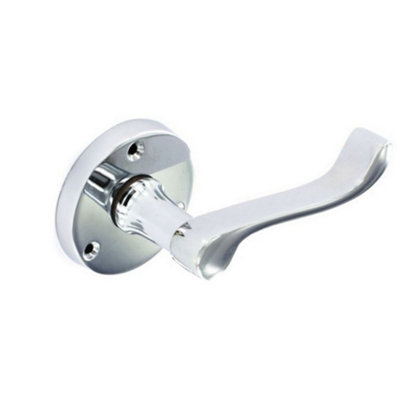 Securit Chrome Round Latch Handle (Pack of 2) Silver (One Size) | DIY ...