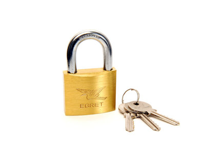 Securit Egret Long Shackle Keyed Alike Brass Padlock 40mm with x3 Keys ...