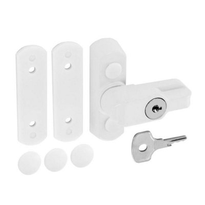 Securit Locking Sash Jammer White (65mm) | DIY at B&Q