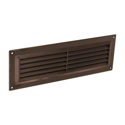 Securit Plastic Louvre Vent Brown (One Size) | DIY at B&Q